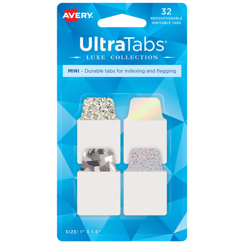 ULTRA TABS GLITTER 2.54 X 3.81 – Avery