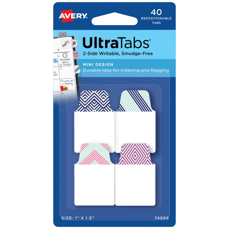 ULTRA TABS DISEÑO 2.54 x 3.81 – Avery